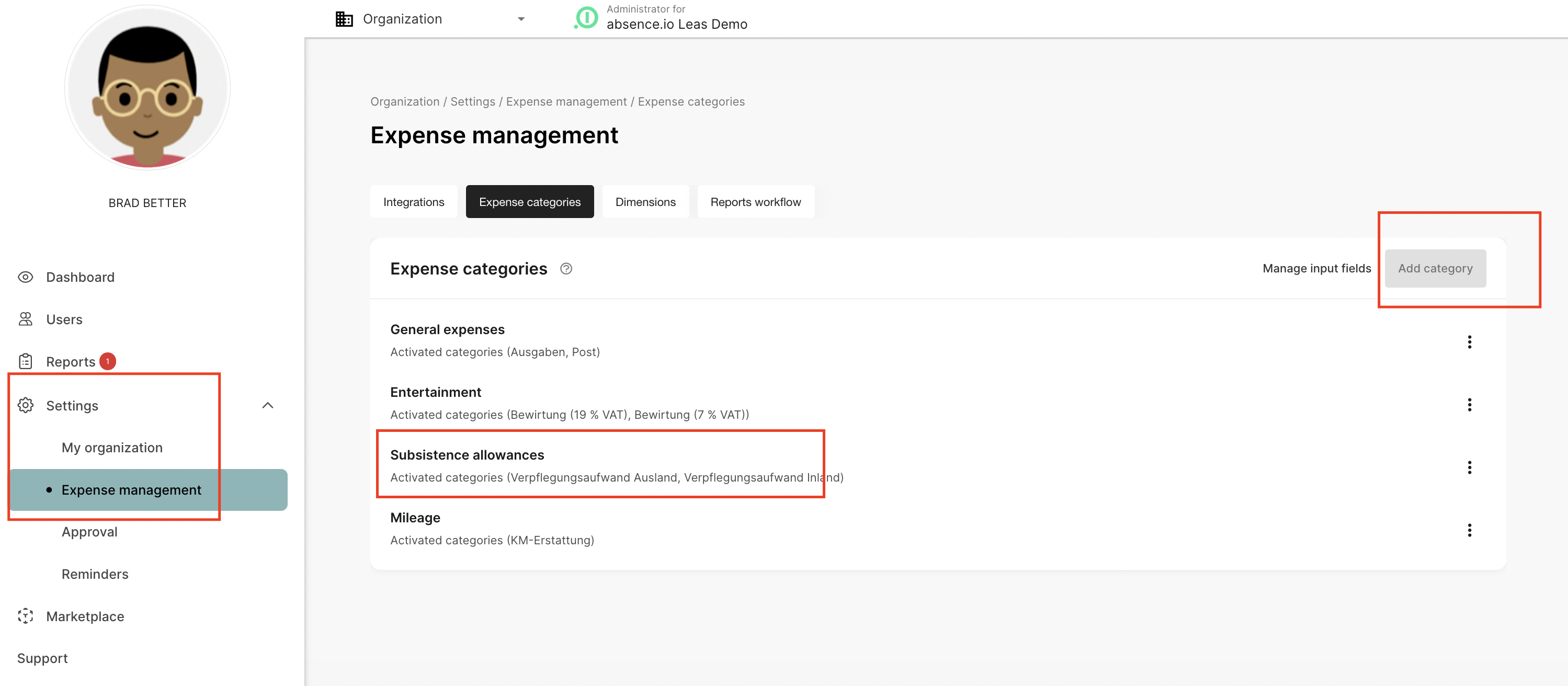 How do we set up subsistence allowance? – absence.io/en