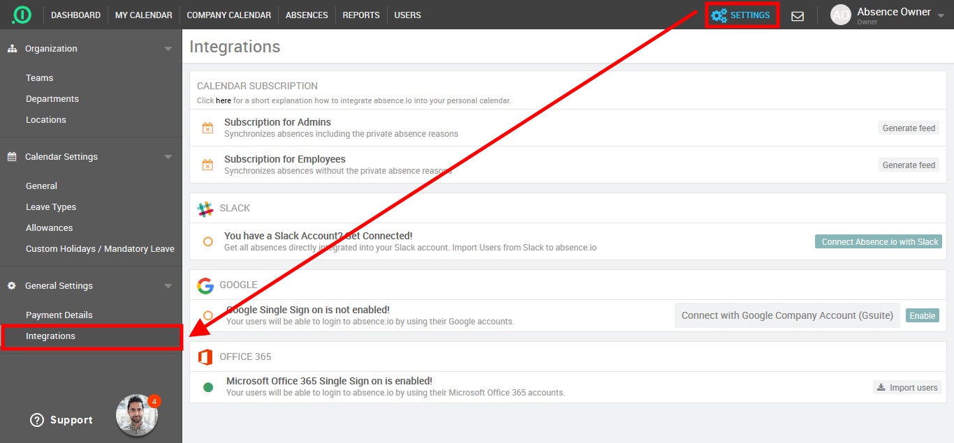 Office 365 SSO (Single Sign-on) and User import – absence.io/en