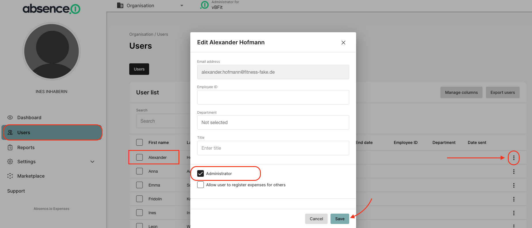 Why are employees or admin roles from absence.io not showing in the ...
